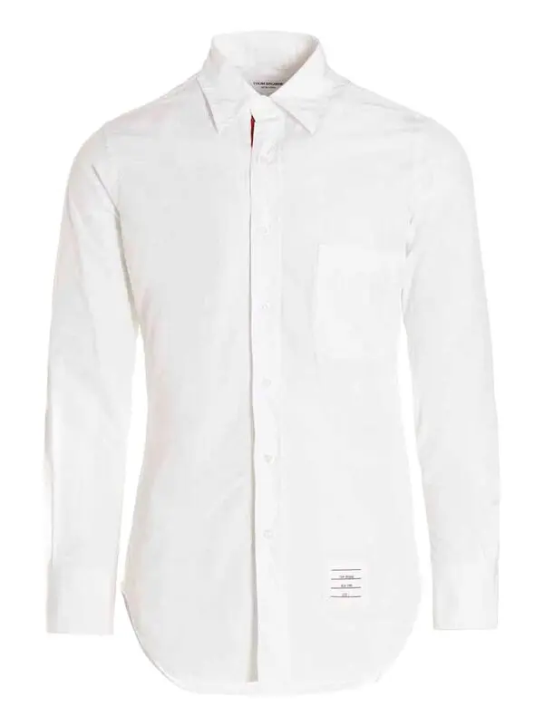 Thom Browne Solid Poplin Shirt - White