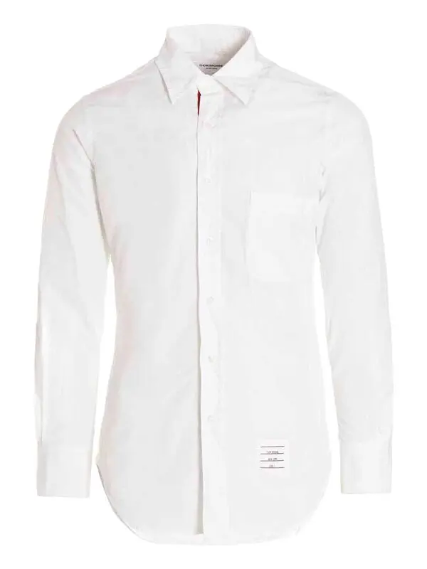 Thom Browne Solid Poplin Shirt - White