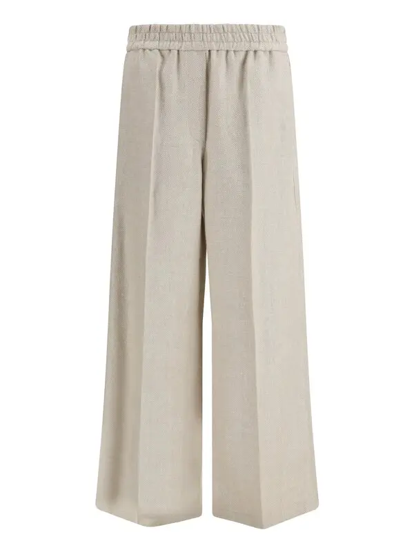 Brunello Cucinelli Elasticated-waistband Pants - Cream