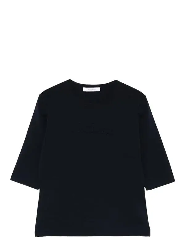 Max Mara Embossed Detail Knit Top - Blue