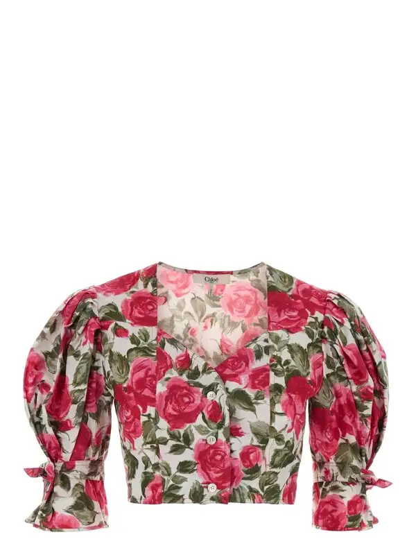 Chloé Printed Poplin Blouse - Multicolor