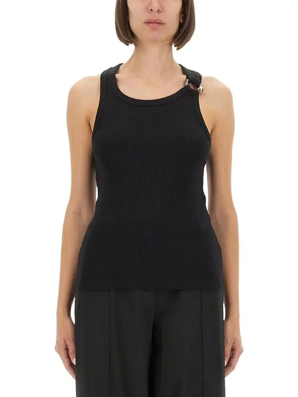 JEAN PAUL GAULTIER Pierced Tank Top - Black
