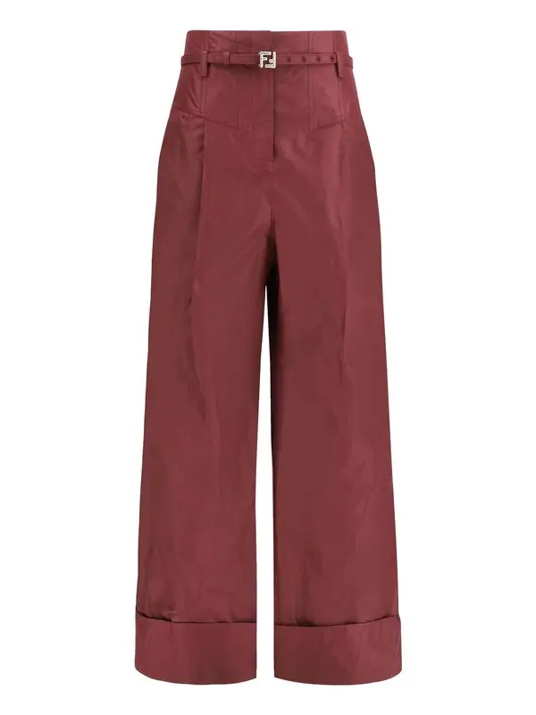 Fendi Taffeta Silk Pants - Multicolor