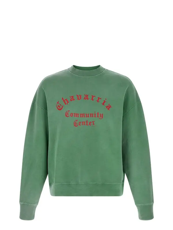 WILLY CHAVARRIA Community Center Hooligan Sweatshirt - Green