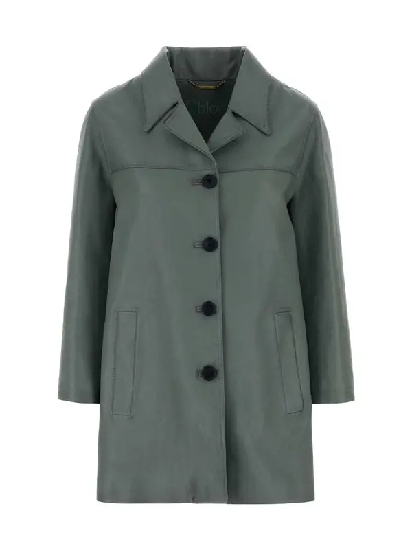 Chloé Leather Jacket - Blue
