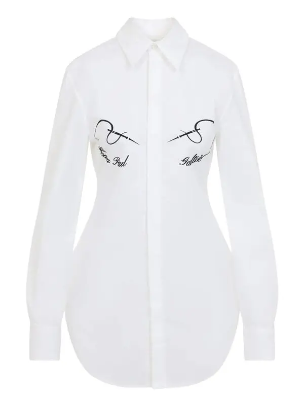 JEAN PAUL GAULTIER Needless Flock Cotton Shirt - Multicolor
