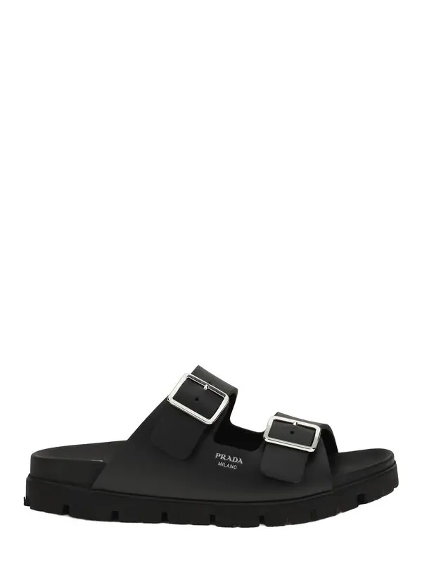 Prada Leather Sandals - Black