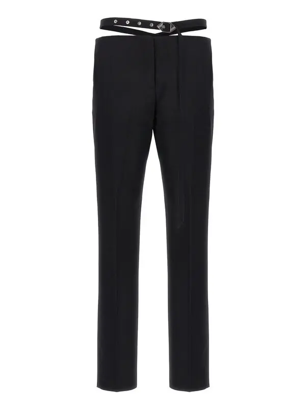 Attico Belt Detail Trousers - Black