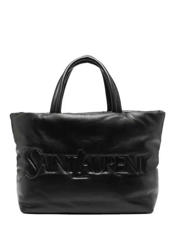 Saint Laurent Padded Leather Tote - Black