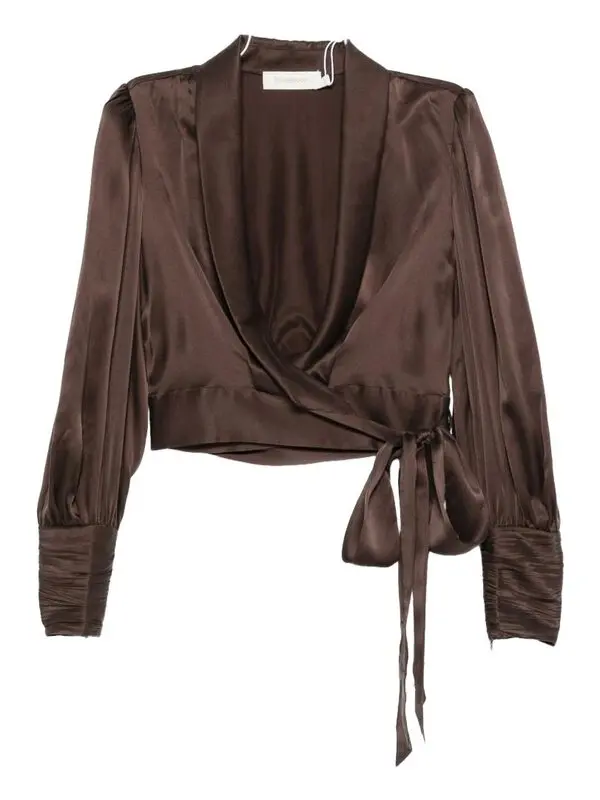 Zimmermann Silk Wrap Top - Multicolor