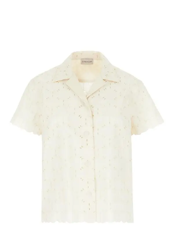 Moncler Embroidered Short Sleeve Shirt - Multicolor