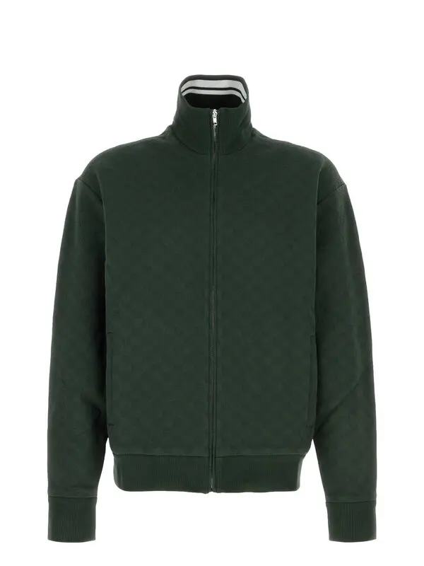 Gucci Monogrammed Zip Up Sweatshirt - Green