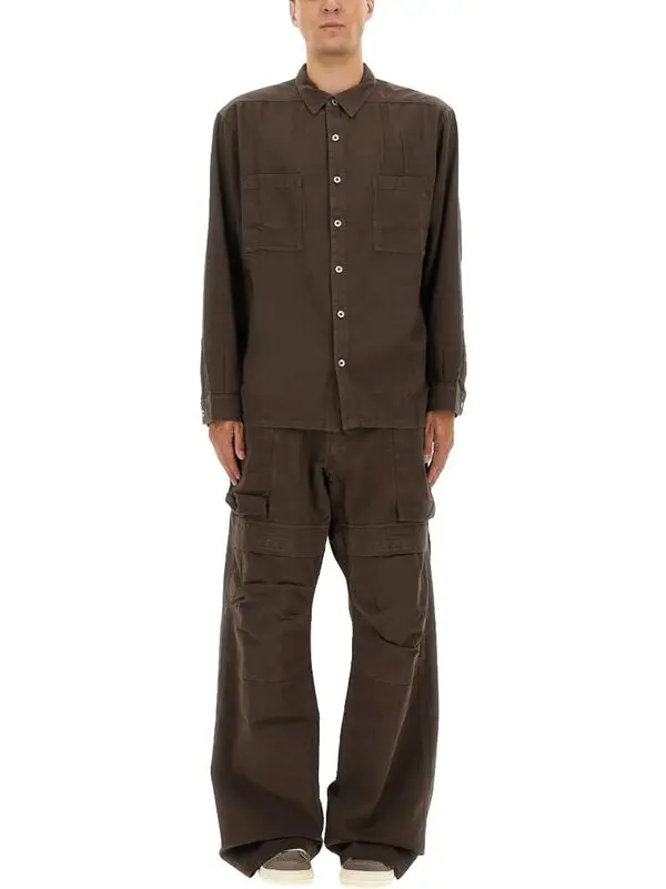 Rick Owens Jumbo Outershirt Shirt - Brown