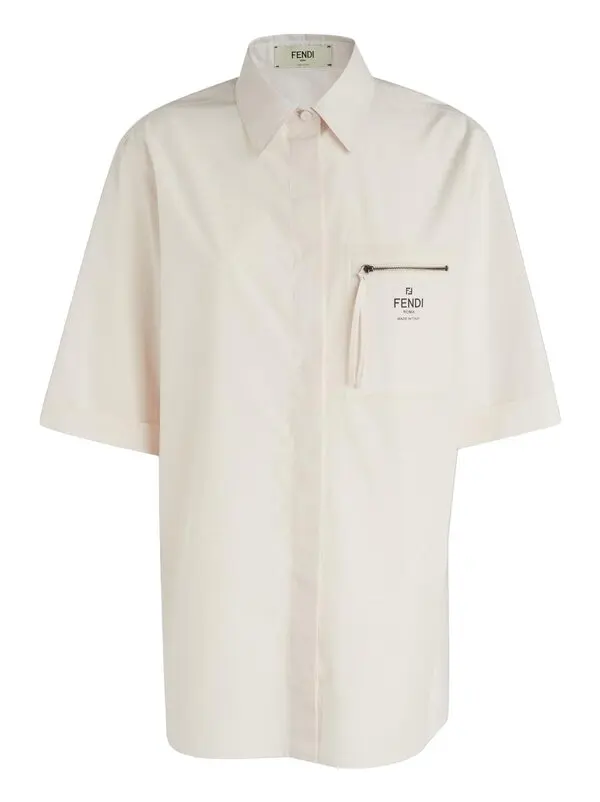 Fendi Classic Collar Button Up Pocket Shirt - Multicolor