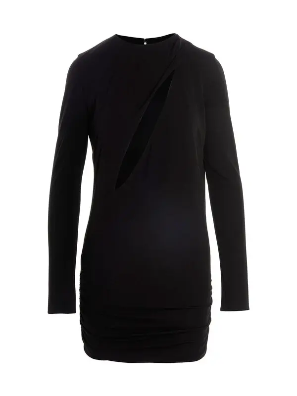 Versace Cut Out Jersey Dress - Black
