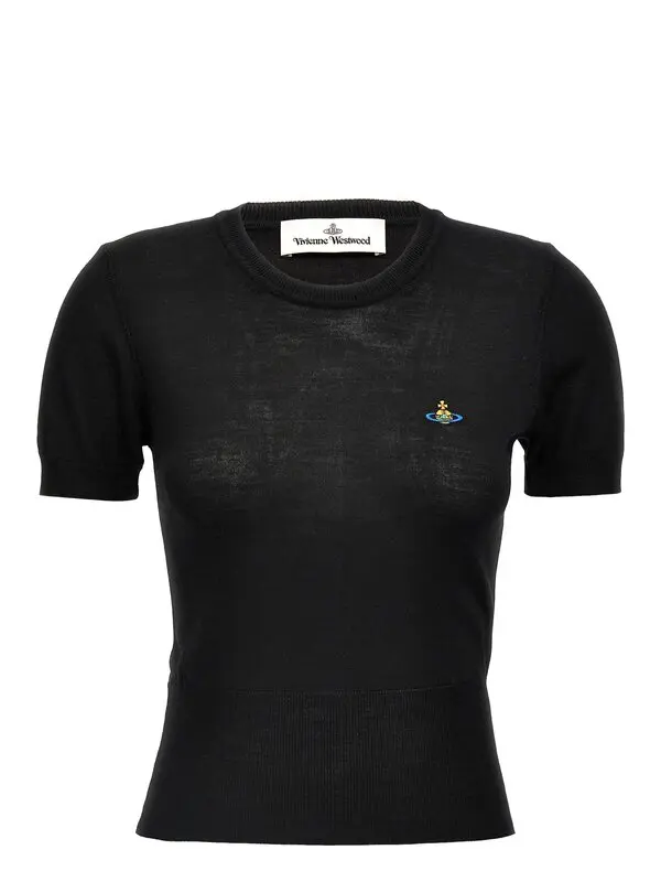 VIVIENNE WESTWOOD Bea Silk Blend Knit Top - Black