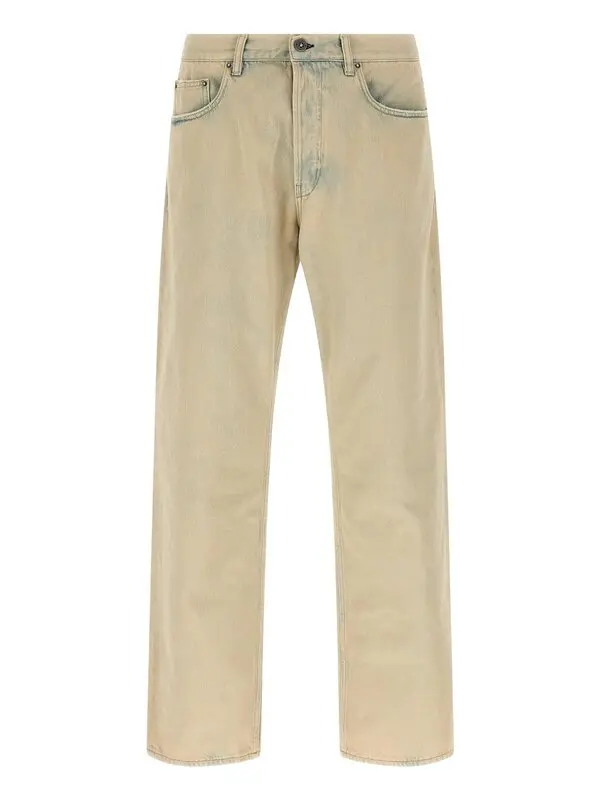 GOLDEN GOOSE Skate Bleach Laguna Wash Cotton Denim Jeans - Cream
