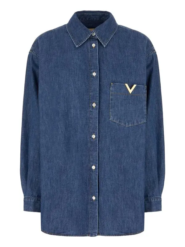 Valentino Garavani Denim Button-up Shirt - Multicolor
