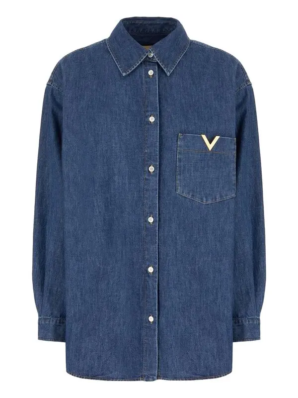 Valentino Garavani Denim Button-up Shirt - Multicolor