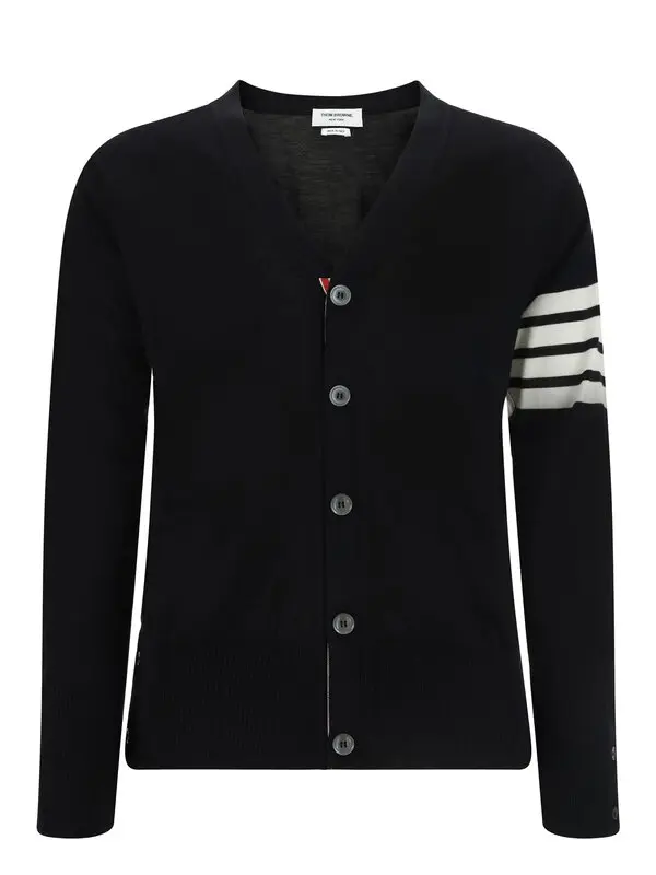 Thom Browne Virgin Wool Cardigan - Black