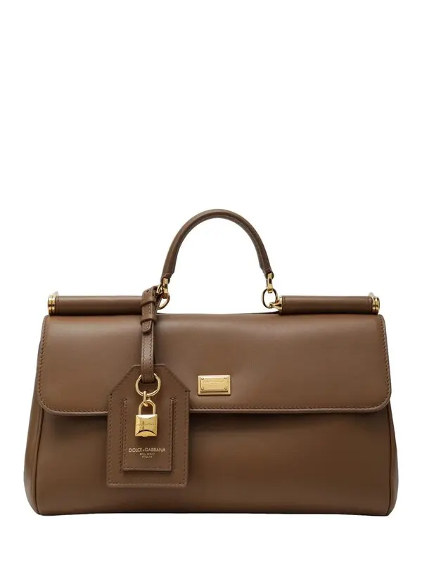Dolce & Gabbana Leather My Sicily Top Handle Bag - Brown