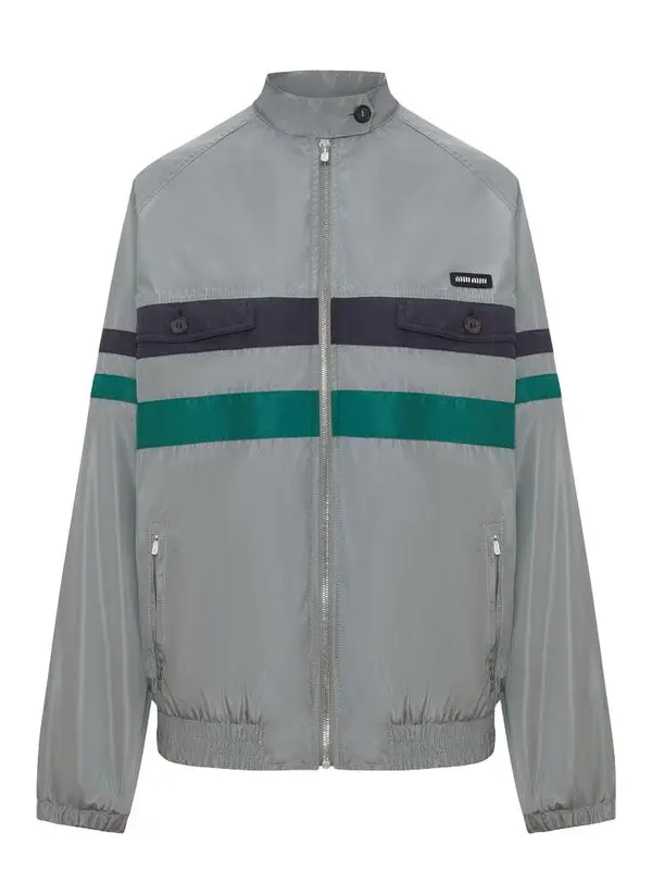 Miu Miu Tec Silk Blouson - Multicolor
