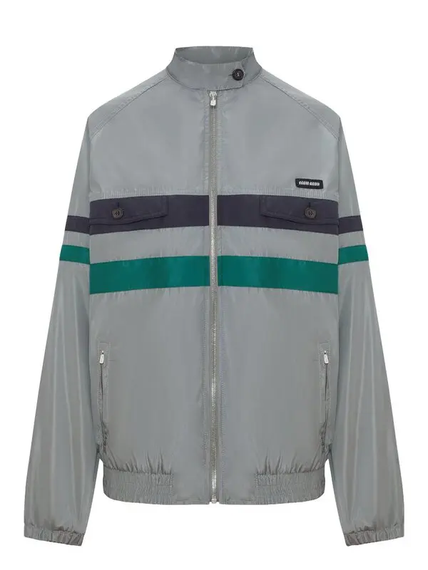 Miu Miu Tec Silk Blouson - Multicolor