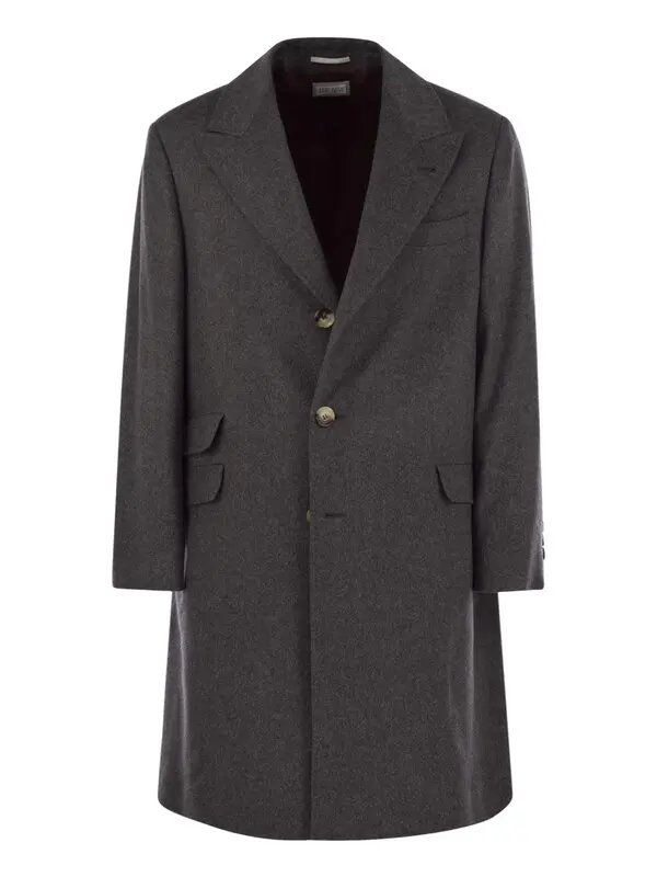 Brunello Cucinelli Wool And Cashmere Coat - Multicolor