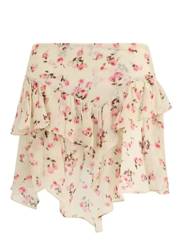 Isabel Marant Étoile Flared Floral Skirt - Cream