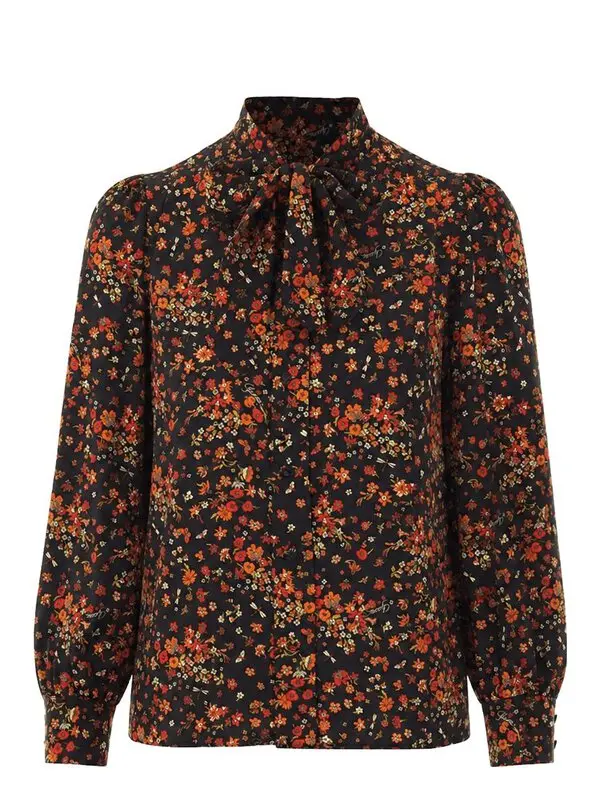 Gucci Printed Silk Shirt - Black