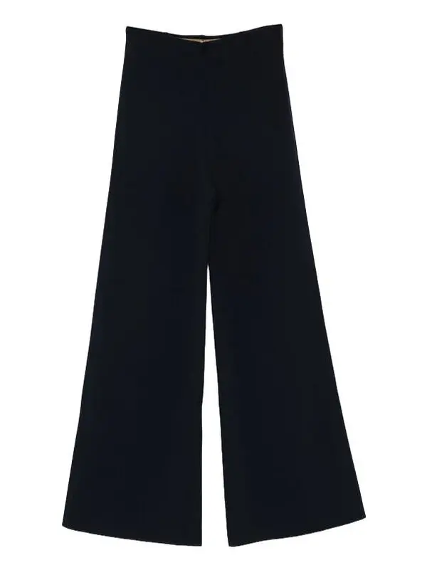 Max Mara Wide Leg High-waisted Trousers - Blue