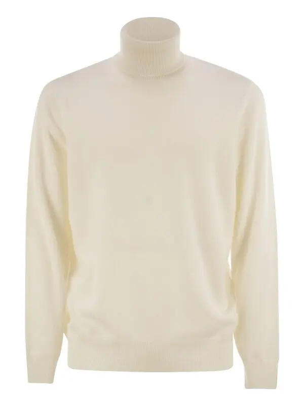 Brunello Cucinelli Cashmere Turtleneck Sweater - Cream