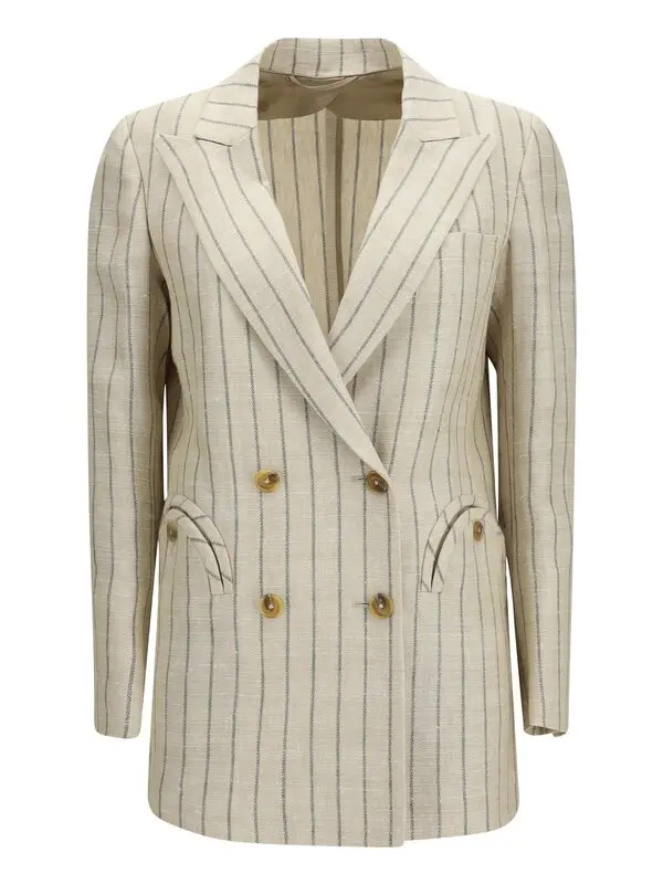 BLAZÉ MILANO Serene Tea Blazer - Cream