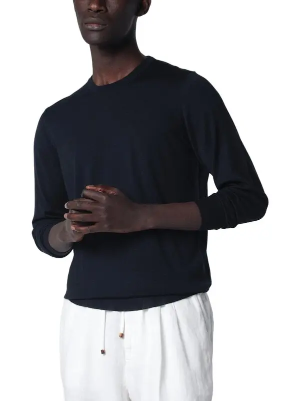 DRUMOHR Wool Crew-neck Sweater - Blue
