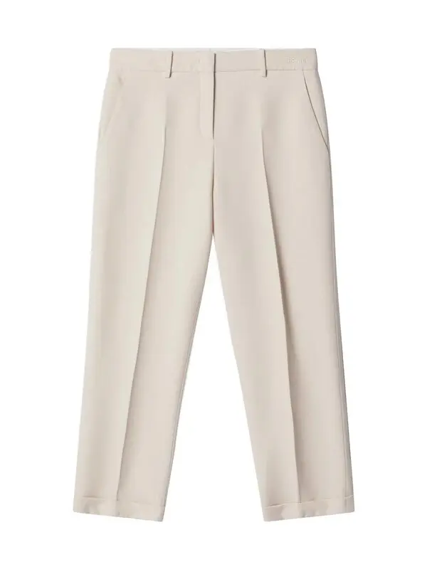 Fendi Wool And Silk Trousers - Cream
