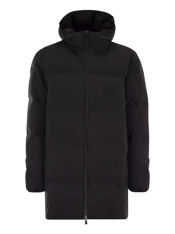 Herno New Impact Long Down Jacket With Hood - Black