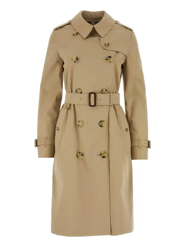 Burberry Beige Cotton Trench Coat - Brown