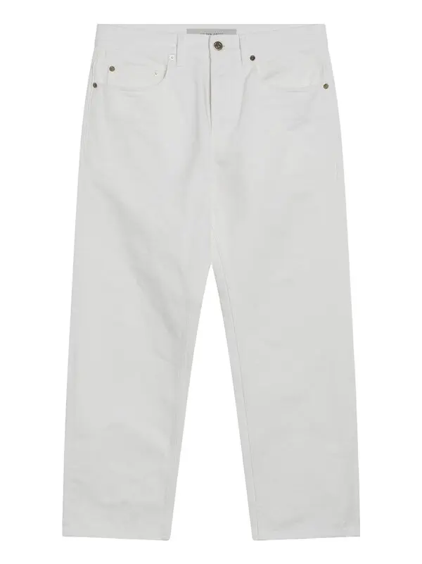 GOLDEN GOOSE Cotton Denim Trousers - White