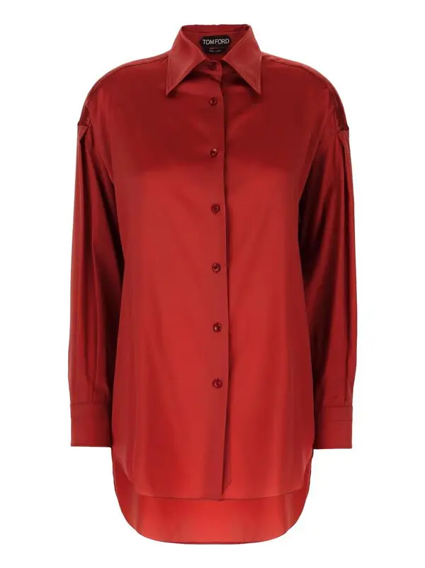 TOM FORD Long Sleeve Button Up Shirt - Multicolor