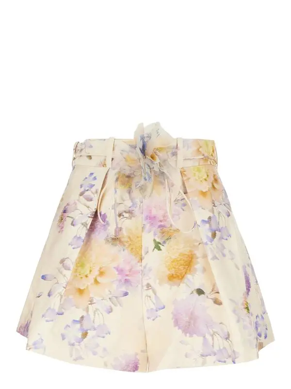 Zimmermann Floral High Rise Shorts - Multicolor
