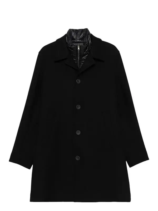 Herno Single-breasted Padded Coat - Black