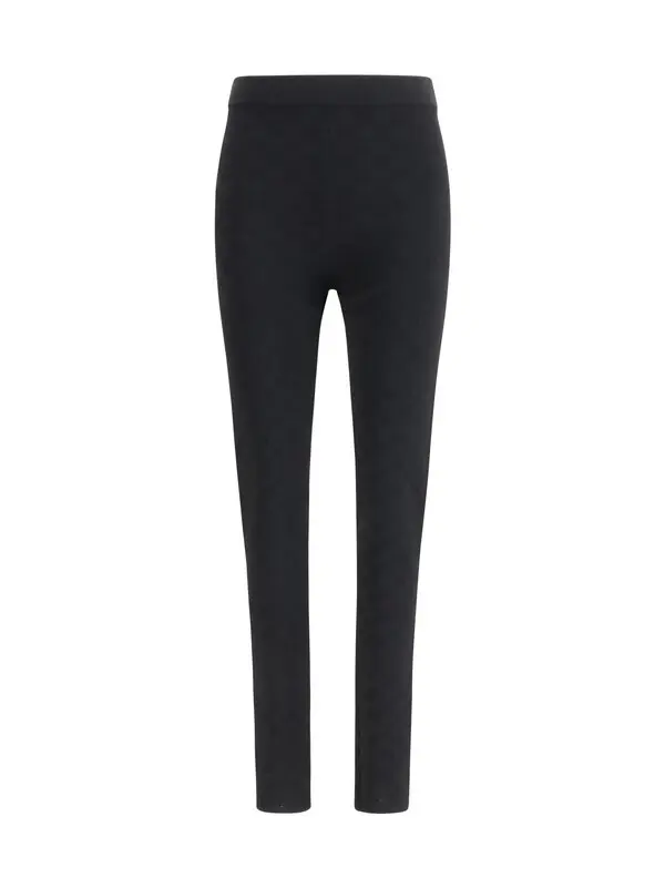 Gucci Elastic Gg Jacquard Leggings - Black