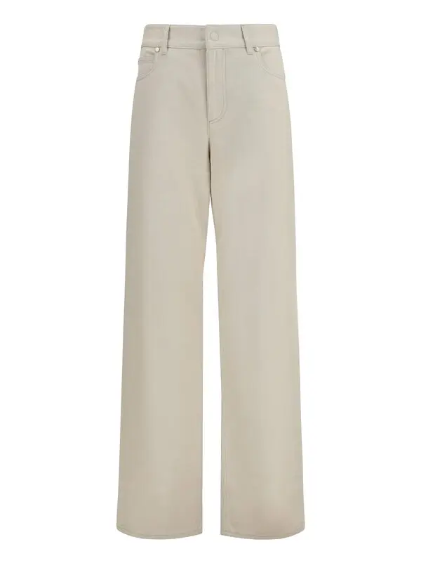 Fendi Cotton Denim Ff Reverse Jeans - Cream