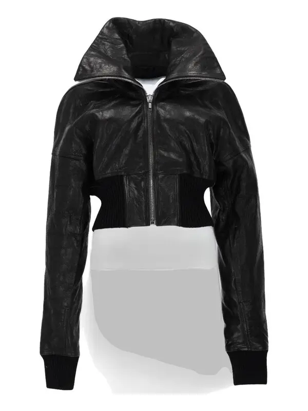 Rick Owens Giacca Dracuflight Cropped - Black