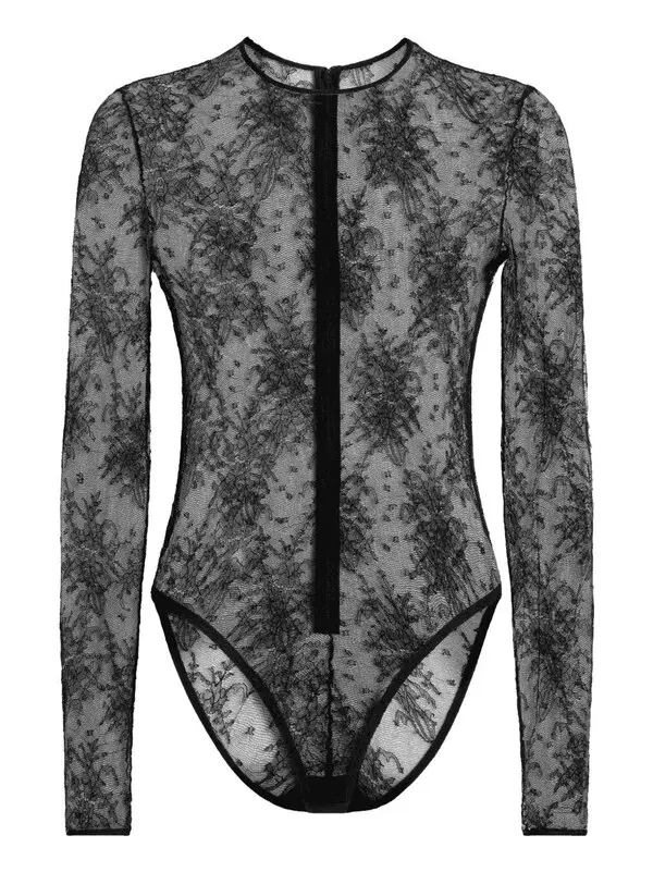 Dolce & Gabbana Chantilly Lace Bodysuit - Black