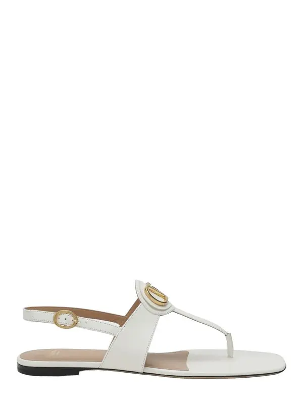 Valentino Garavani Vlogo Signature Thong Sandals - White