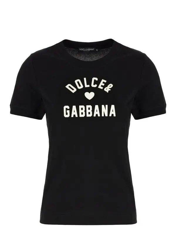Dolce & Gabbana Logo Graphic Short Sleeve T-shirt - Multicolor