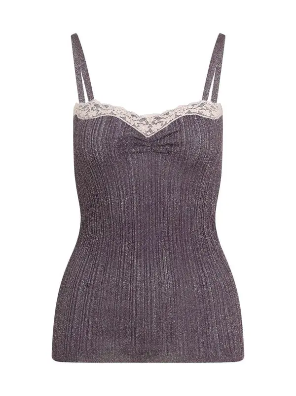 Valentino Garavani Metallic Viscose Camisole - Red