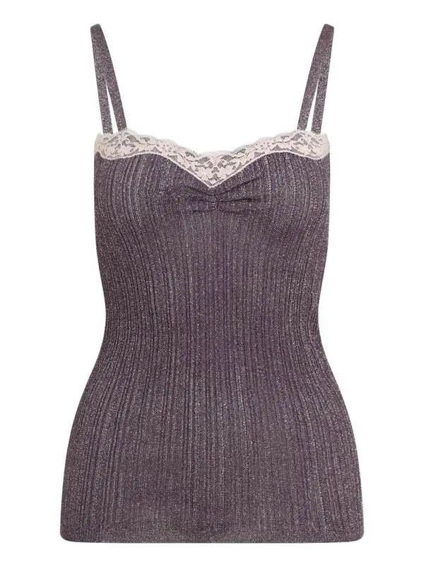 Valentino Garavani Metallic Viscose Camisole - Red