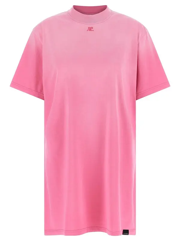 COURREGES Solarized T-shirt Dress - Pink